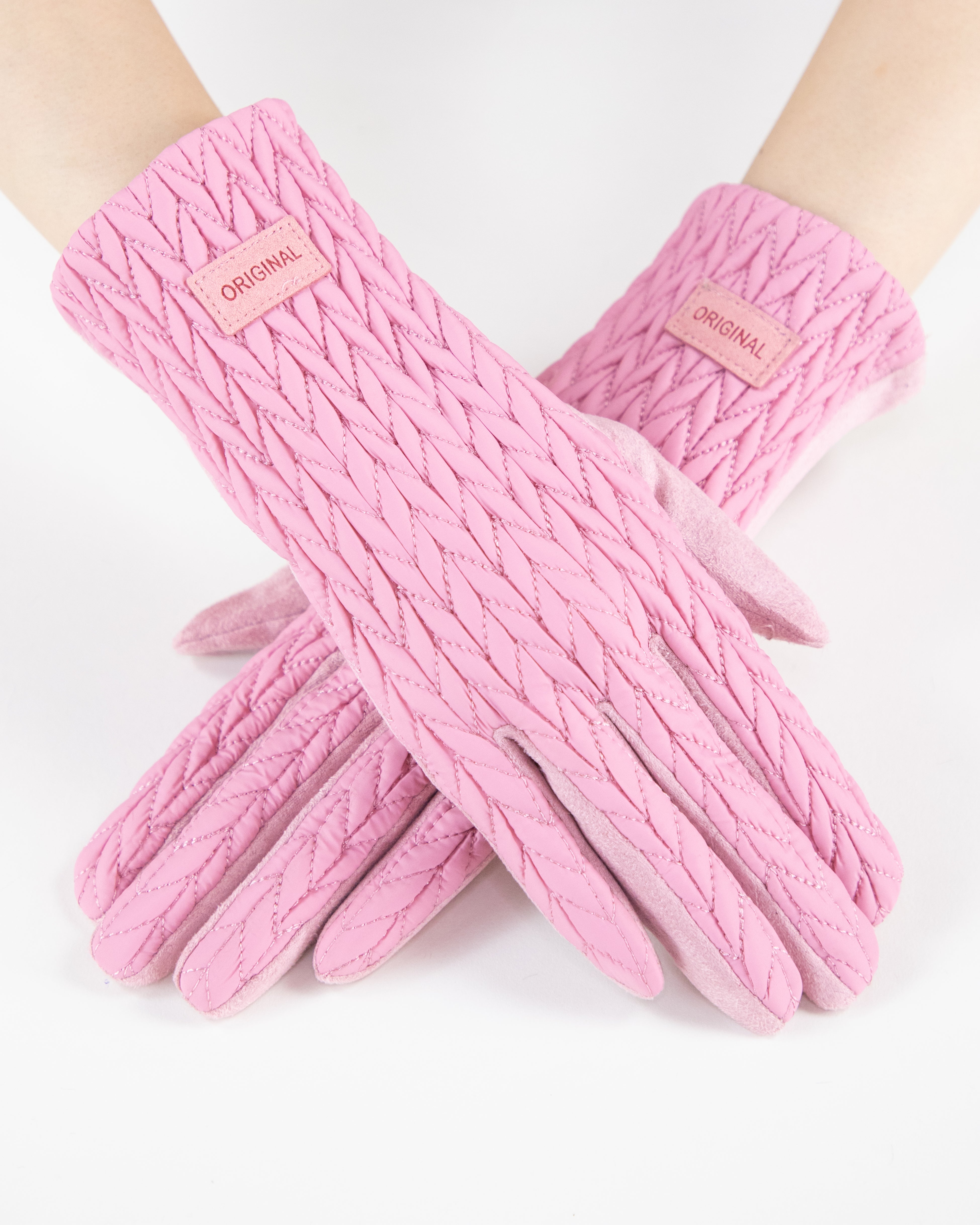 Stocking Stitch Texture Gloves (TS) - PINK (Pack of 6) – ORIGINAL USA