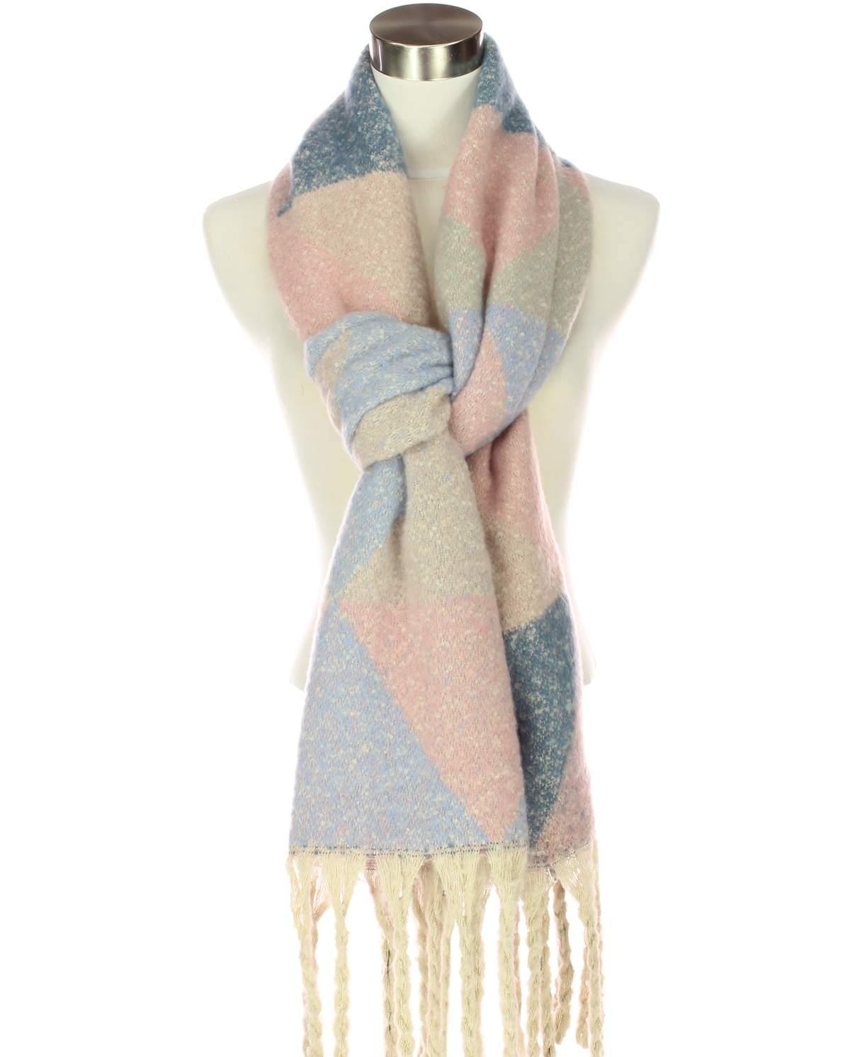 Diamond Pattern Scarf w/Fringe (Pack of 6) – ORIGINAL USA