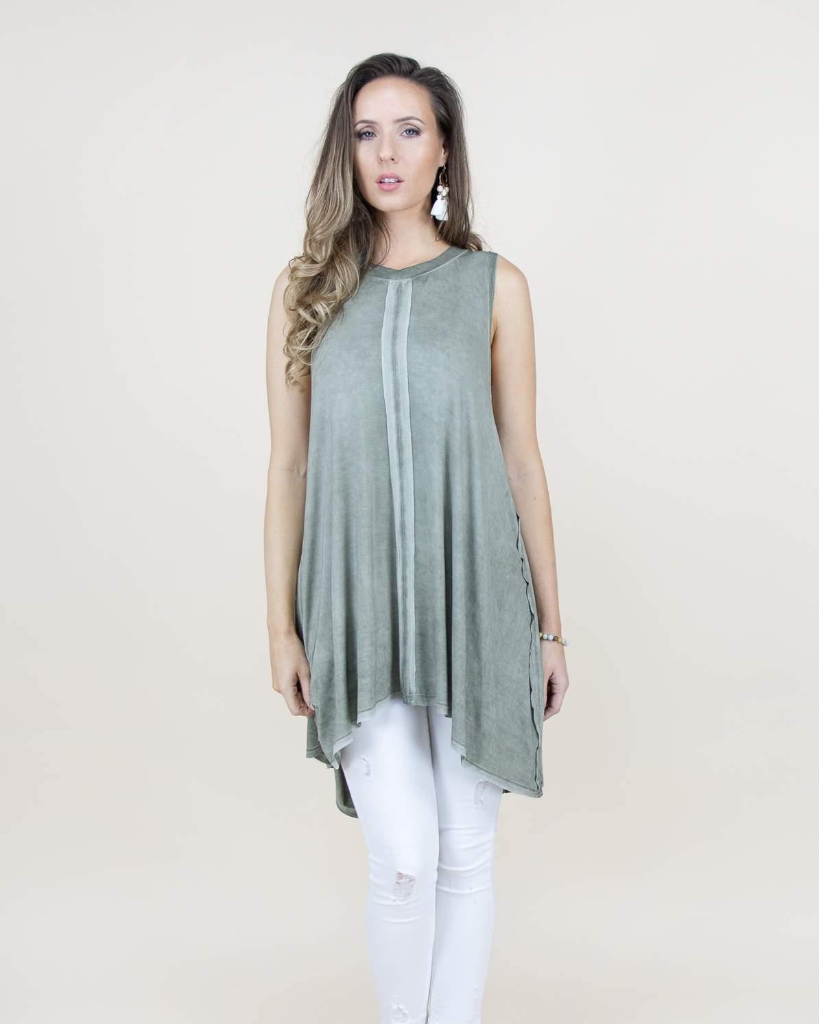 Center Hemmed Sleeveless Tunic (S/M, L/XL) (Pack of 6) – ORIGINAL USA