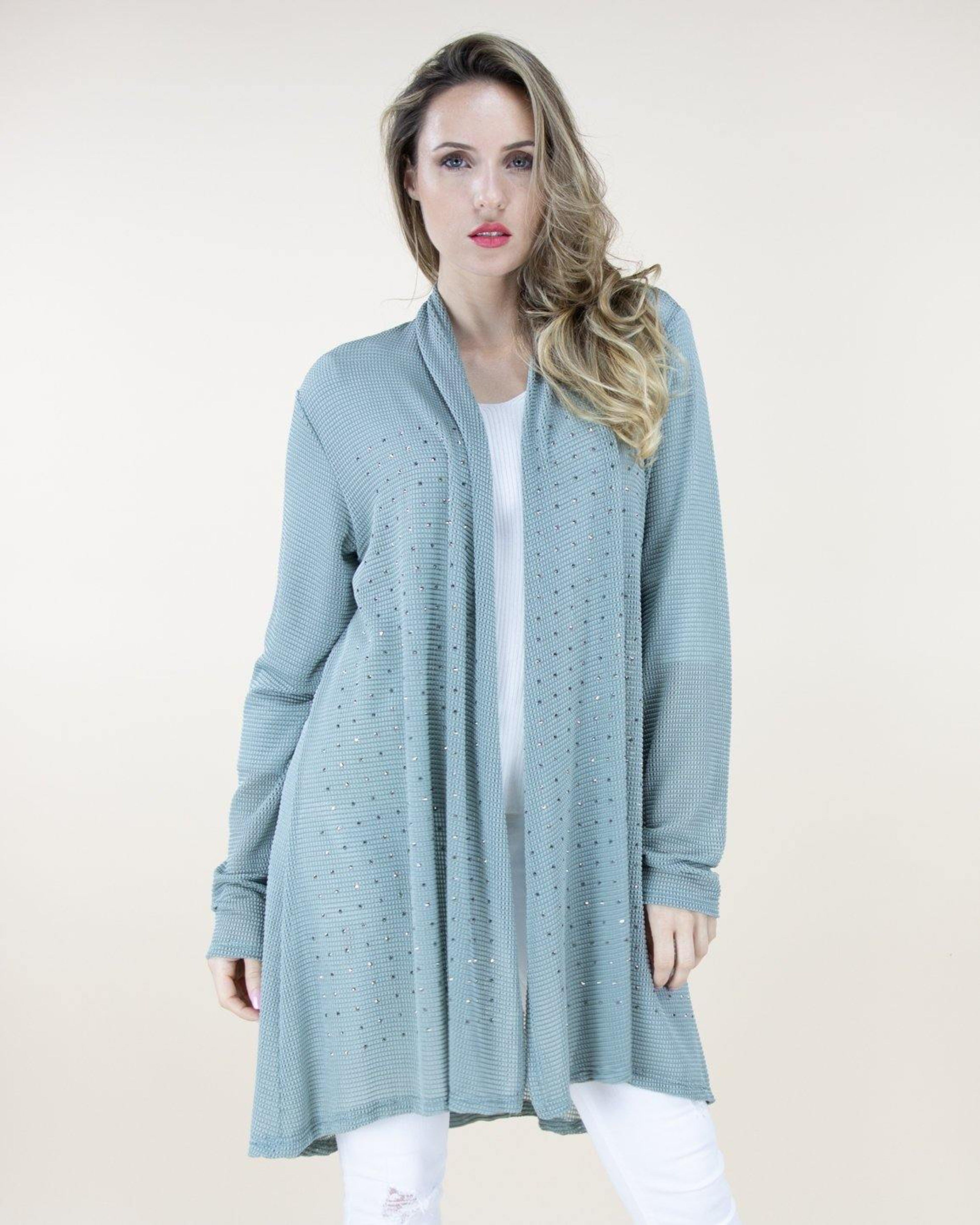 Long Sleeve Rhinestone Cardigan (OS) (Pack of 6) – ORIGINAL USA
