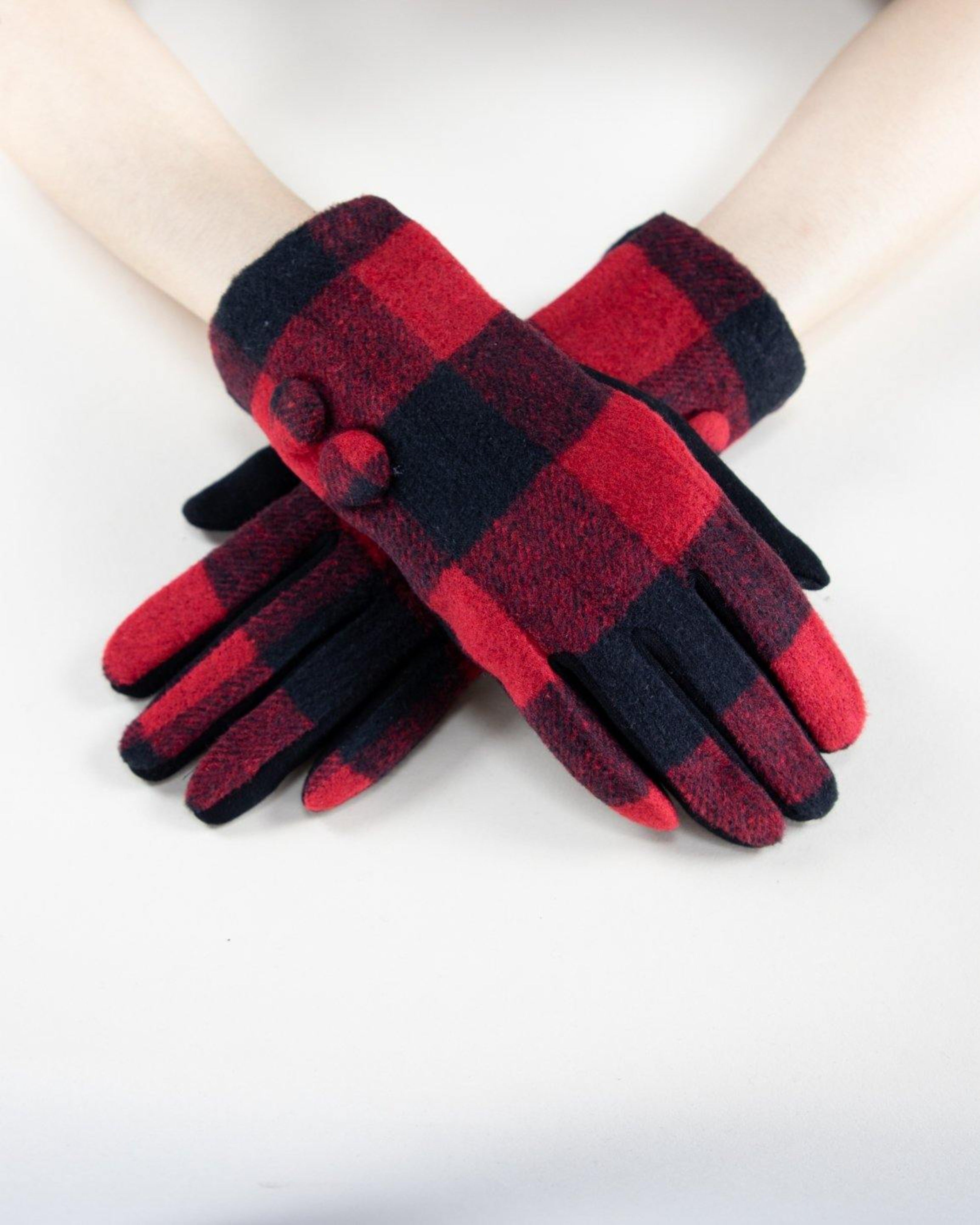 2 Button BOXY Flannel Gloves (TS) - RED (Pack of 6) – ORIGINAL USA