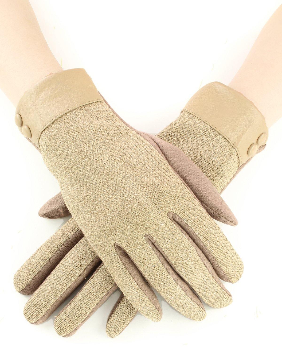 Glossy Cuff Sparkling Gloves (TS) - KHAKI (Pack of 6) – ORIGINAL USA