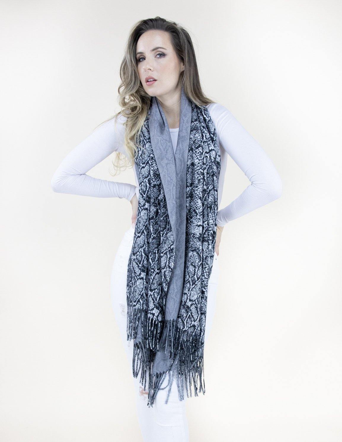 Exotic Snake Print Double-Sided Solid Scarf (Pack of 6) – ORIGINAL USA