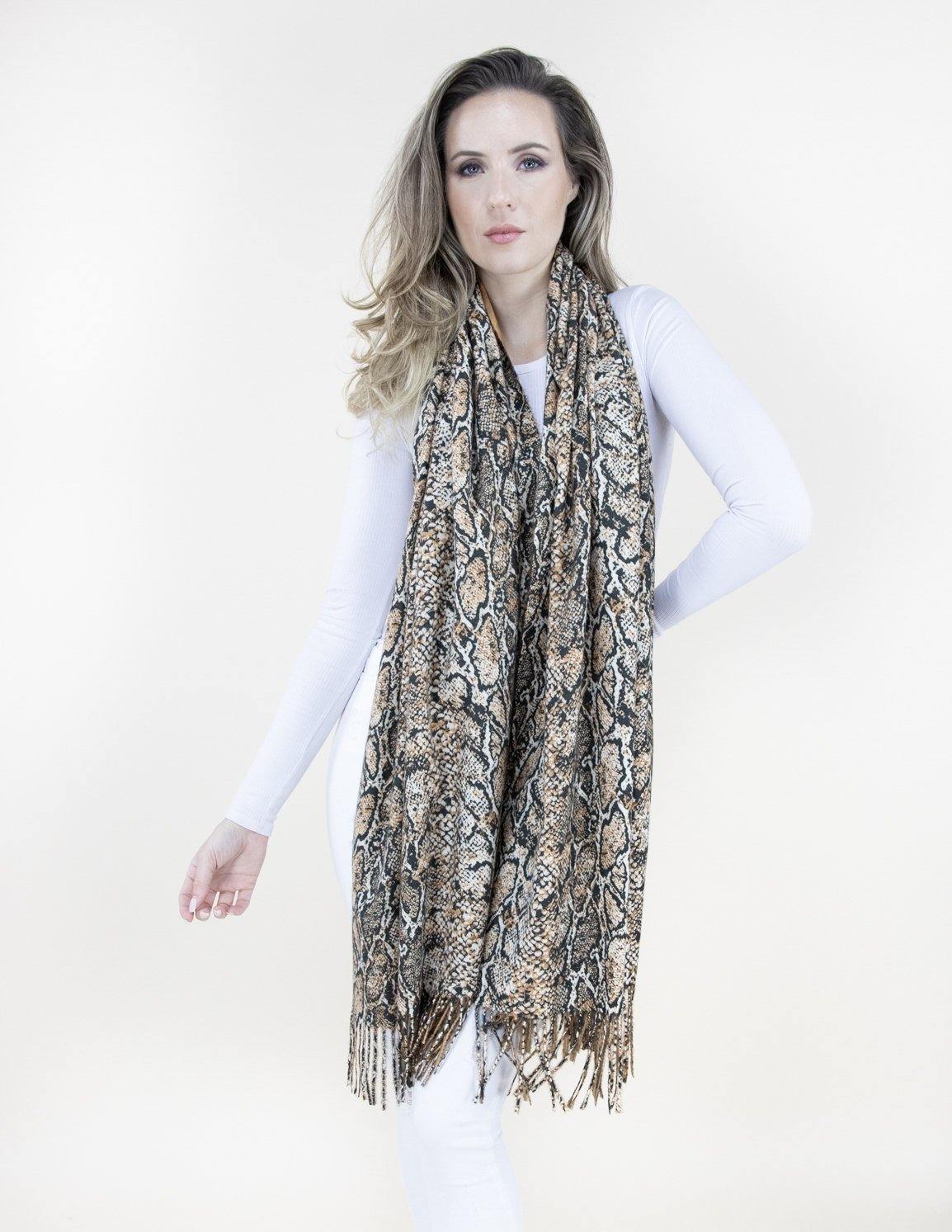 Exotic Snake Print Double-Sided Solid Scarf (Pack of 6) – ORIGINAL USA
