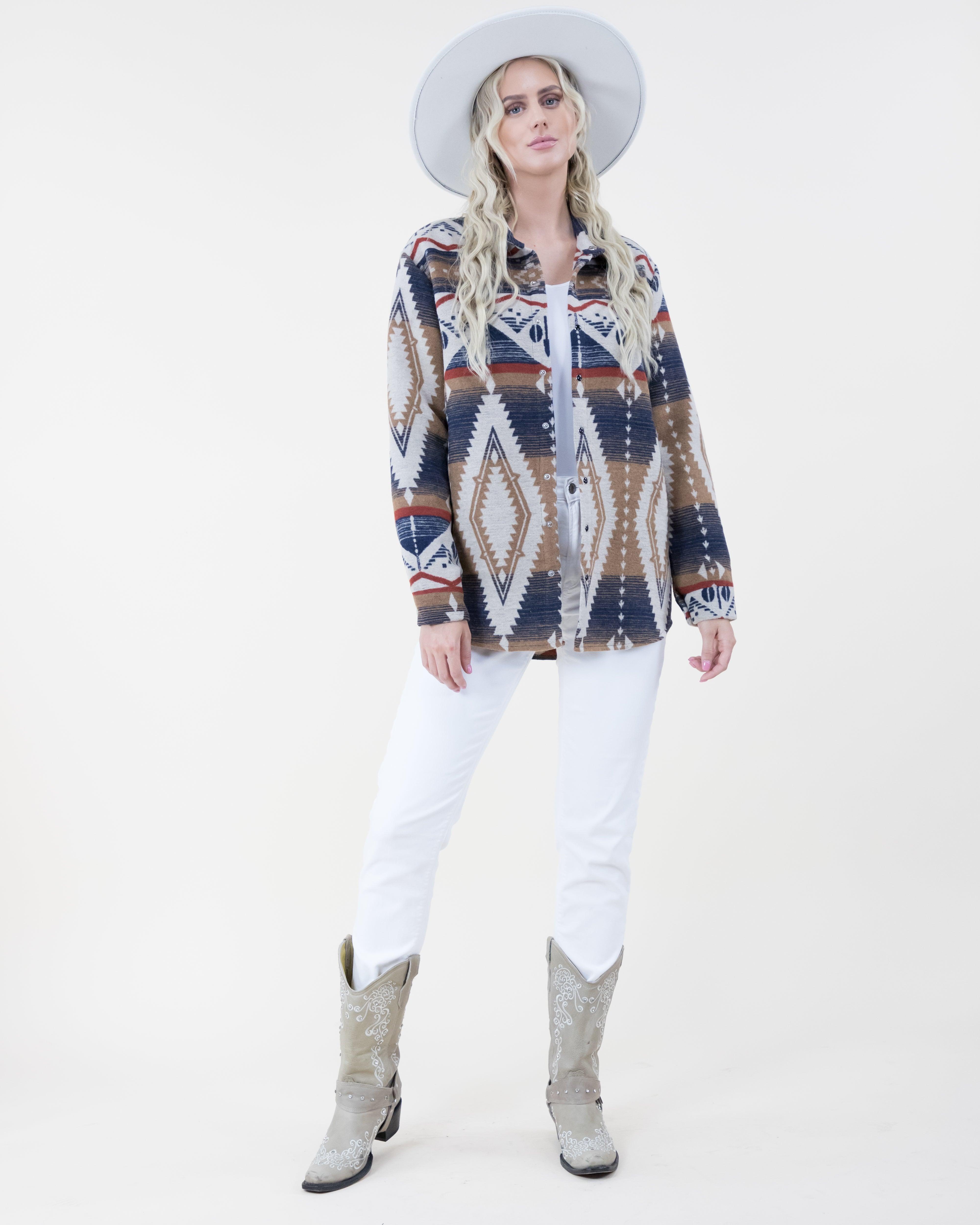 Vintage Tribal Print Shacket (S/M, L/XL) (Packs of 6) – ORIGINAL USA
