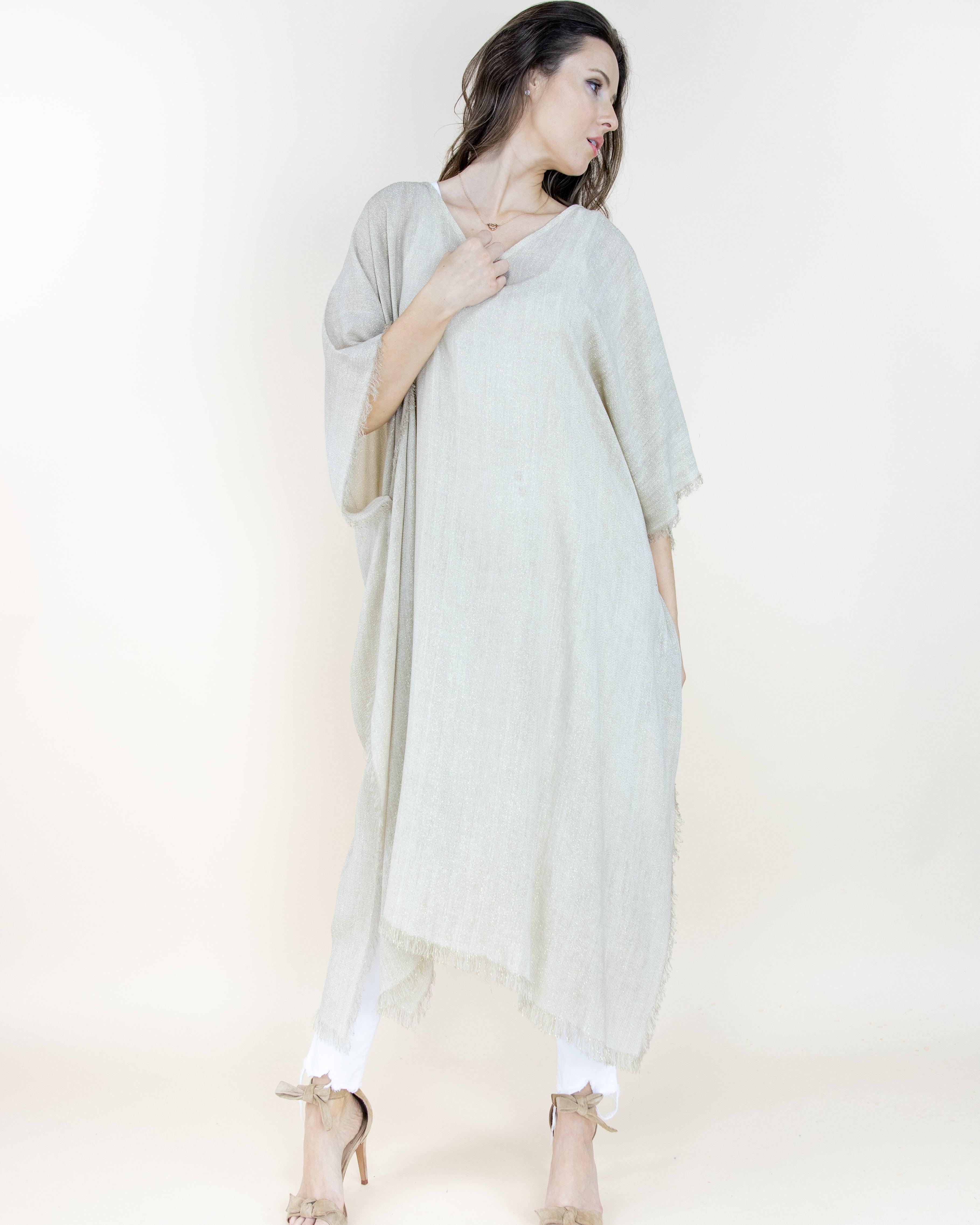 Shimmery Lurex Cover Up w/ Self-Fringing Edge - (OS) (Packs of 6 ...