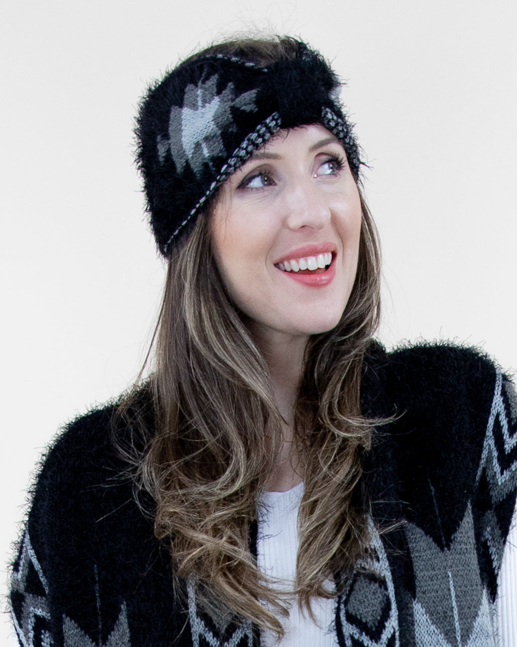 Eyelash Aztec Bow Headband - BLACK (Pack of 6) – ORIGINAL USA