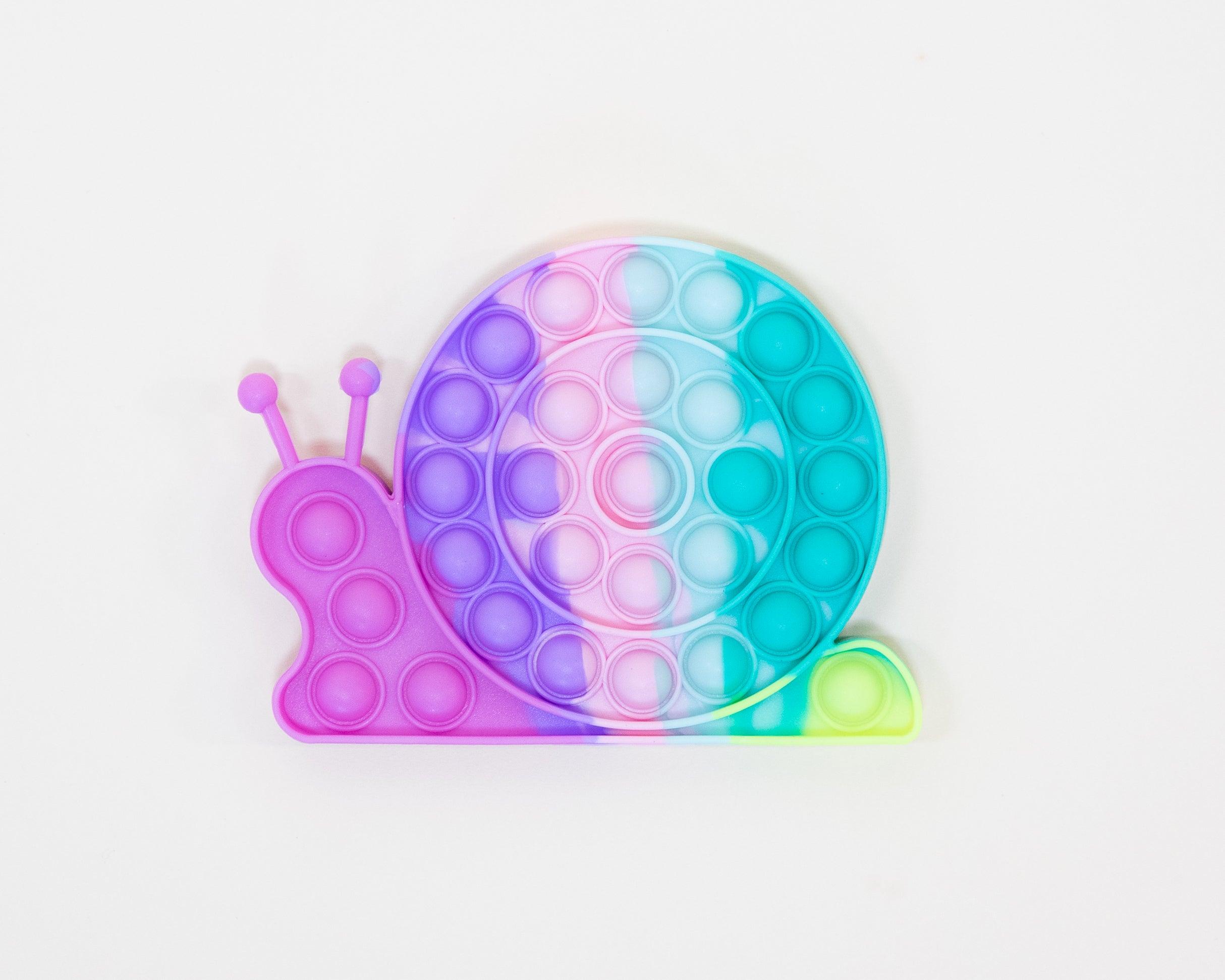 Snail Push Pop Bubble Fidget Sensory Toy - Pink Purple (Pack of 6 ...